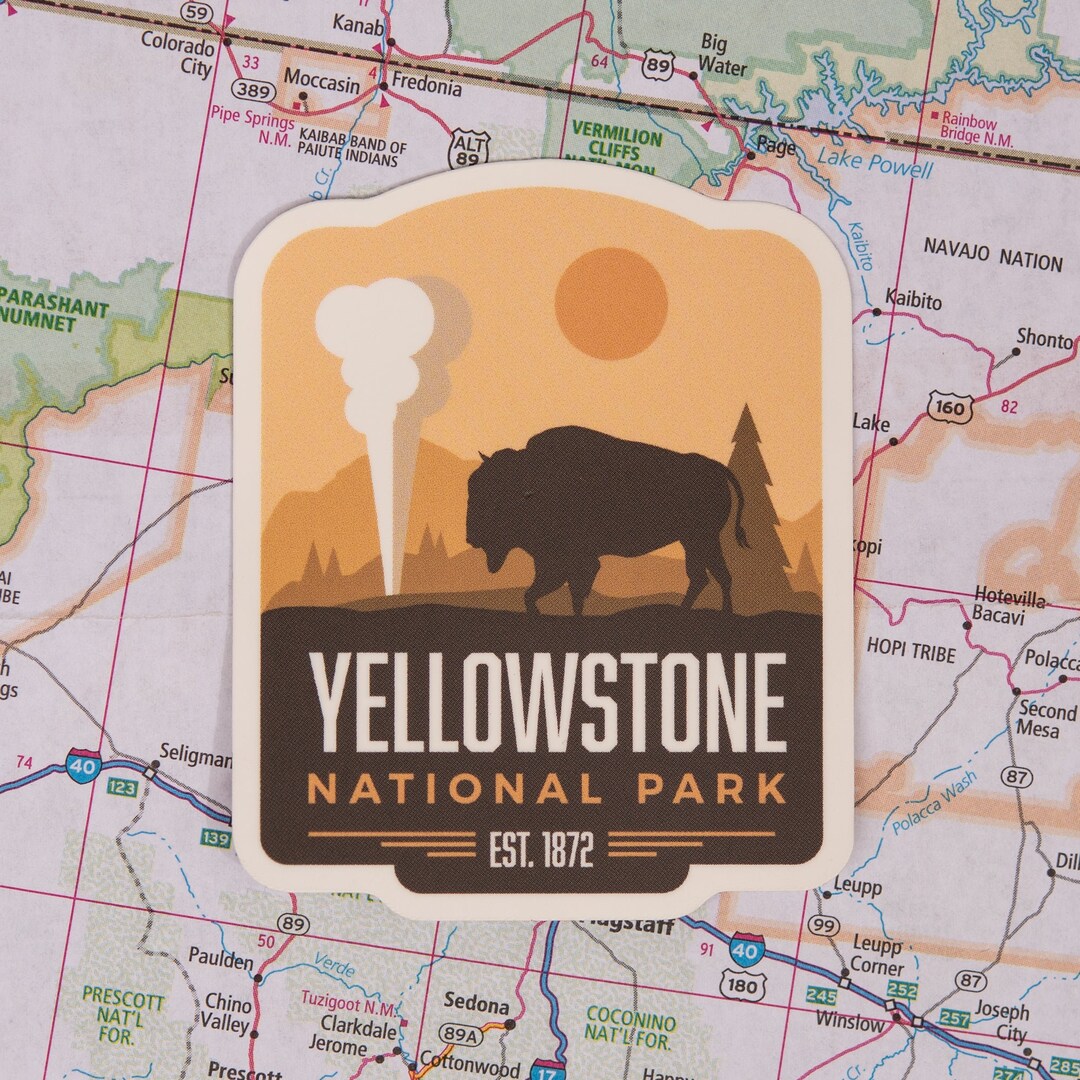 Yellowstone National Park Sticker - Etsy