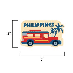 Philippines Jeepney Sticker - Weatherproof Vinyl Travel Decal - Etsy
