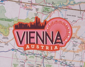 Austria Vienna Seal Sticker Round Flag for Laptop Book Fridge Guitar ...