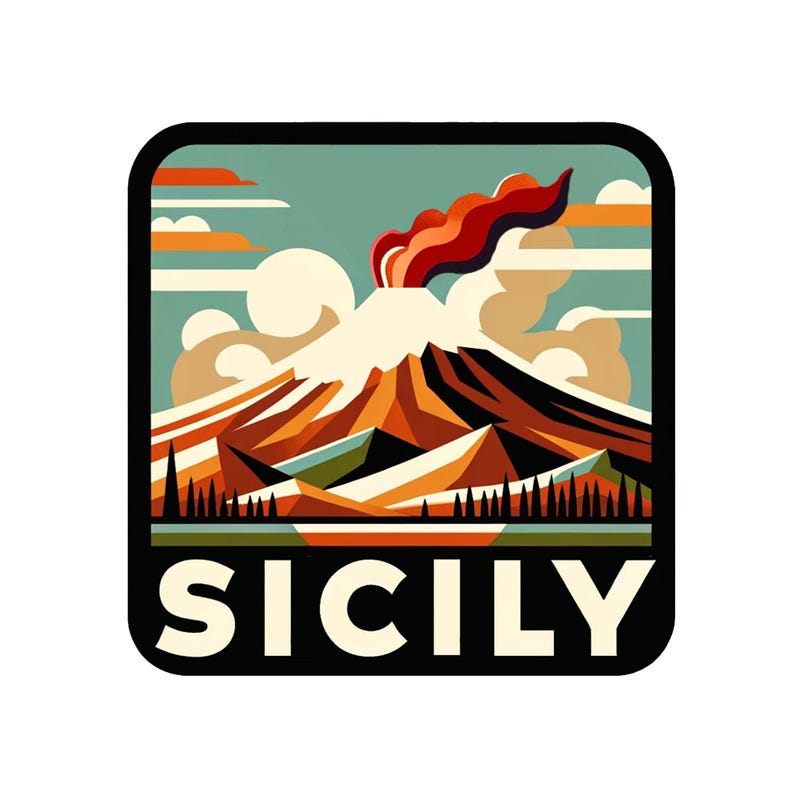 Sicily Travel Sticker - Etsy