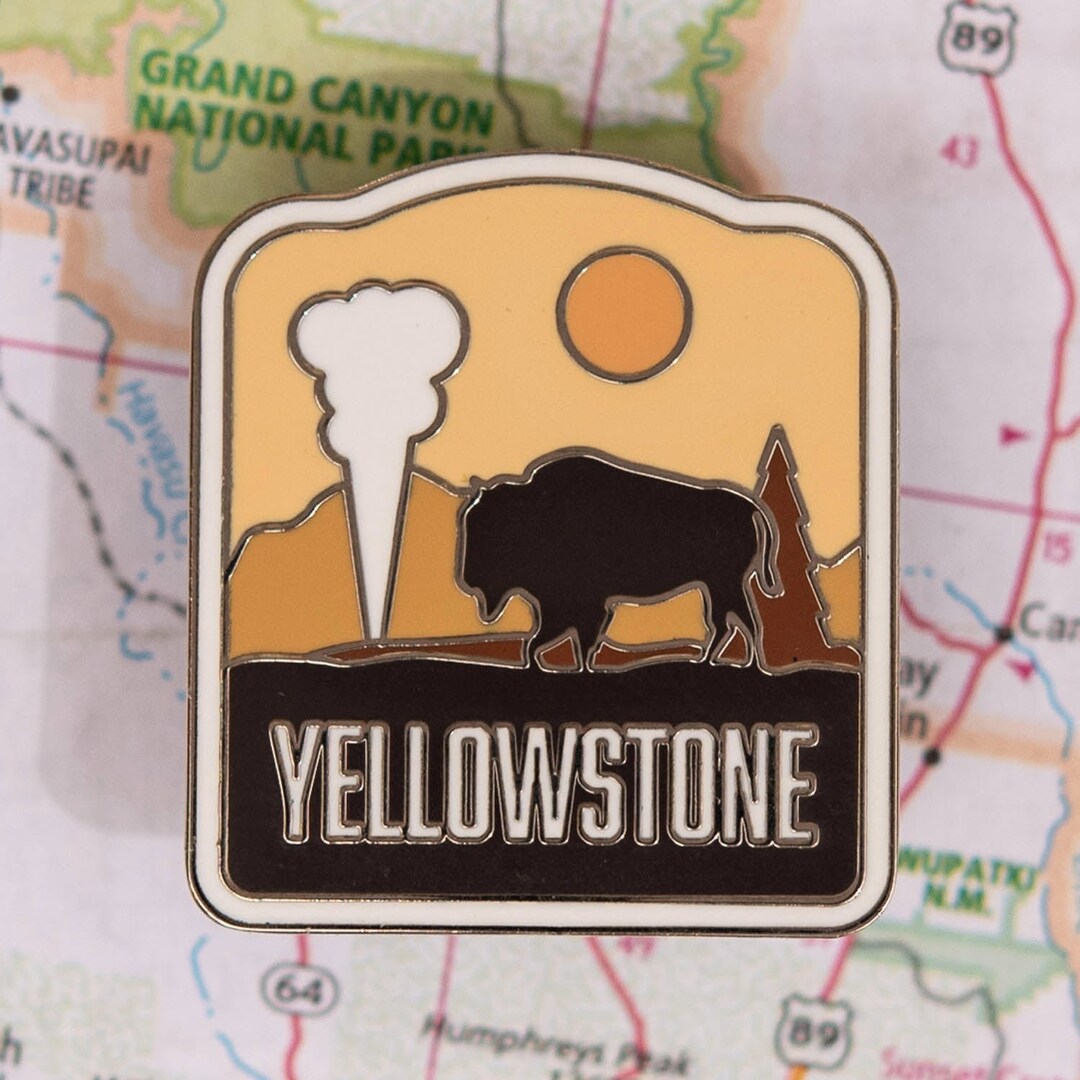 Yellowstone National Park Enamel Pin - Etsy