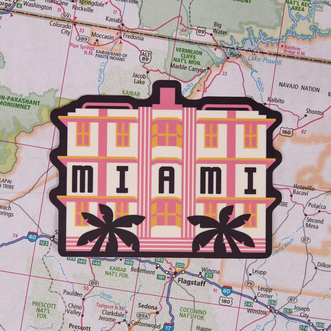 Miami Florida Sticker - Etsy