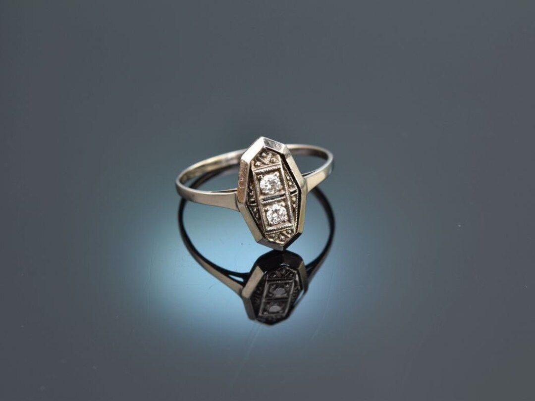 Historic Art Deco Diamond Ring of White Gold 590 Hamburg Around 1930 - Etsy