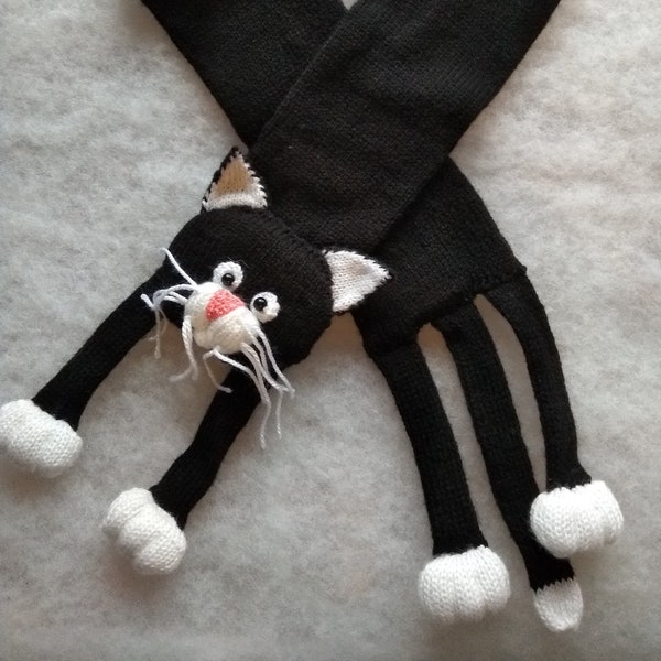Knit Cat Scarf - Etsy