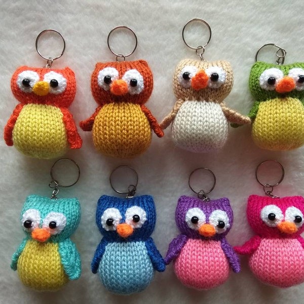 Crochet Owl Keychain - Etsy