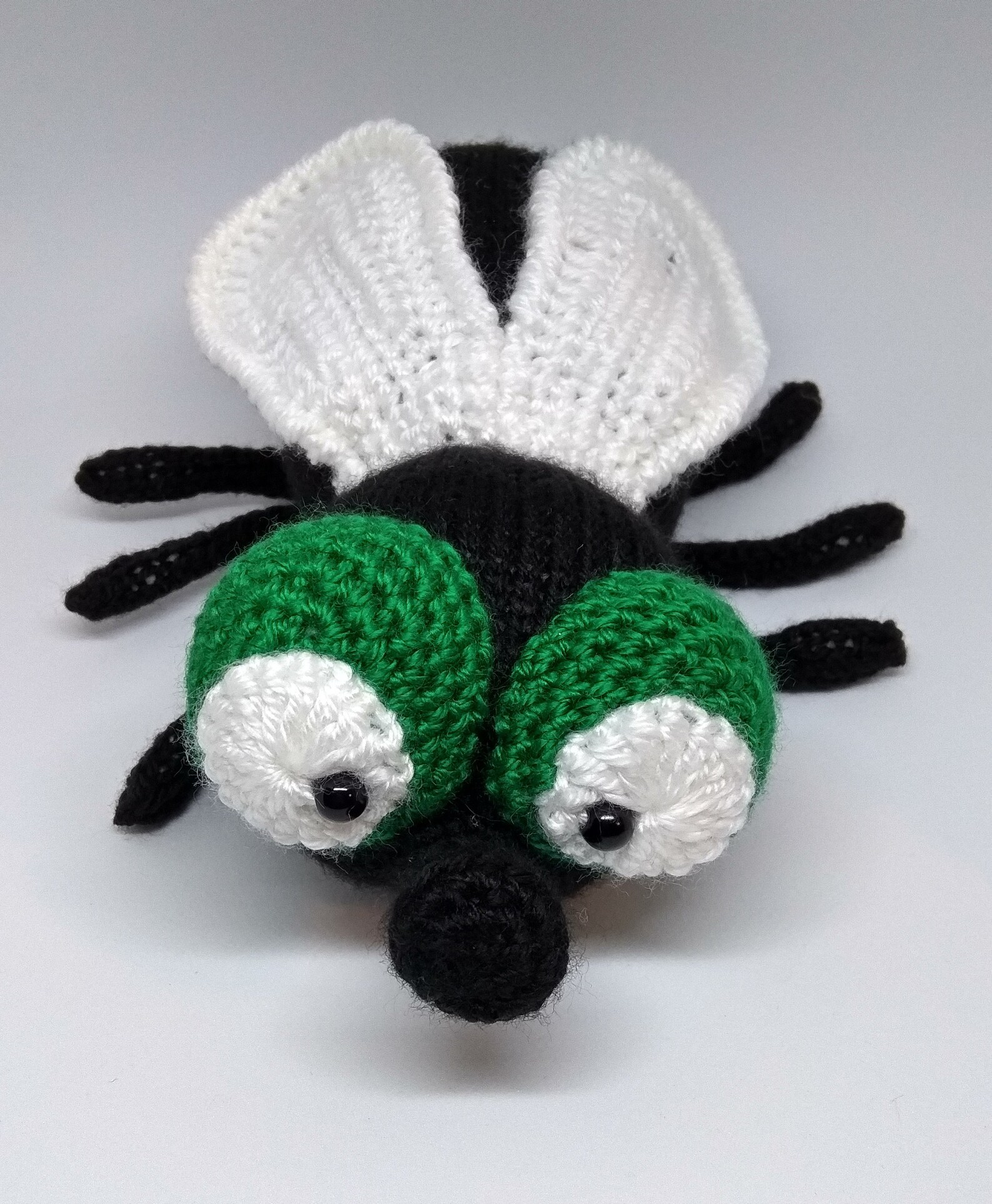 Ready Made Knitted Fly Toy Knitted Stuffed Insect - Etsy