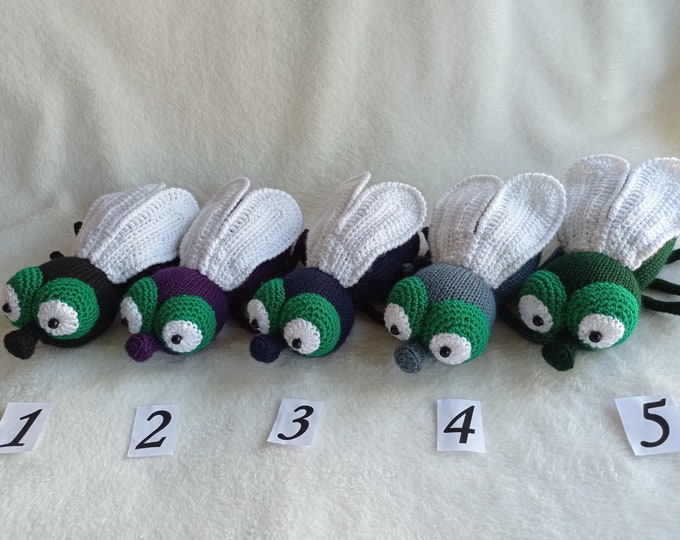 Ready Made Knitted Fly Toy, Knitted Stuffed Insect - Etsy