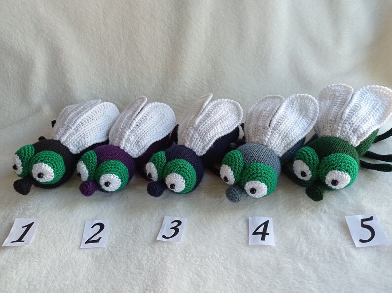 Ready Made Knitted Fly Toy Knitted Stuffed Insect - Etsy