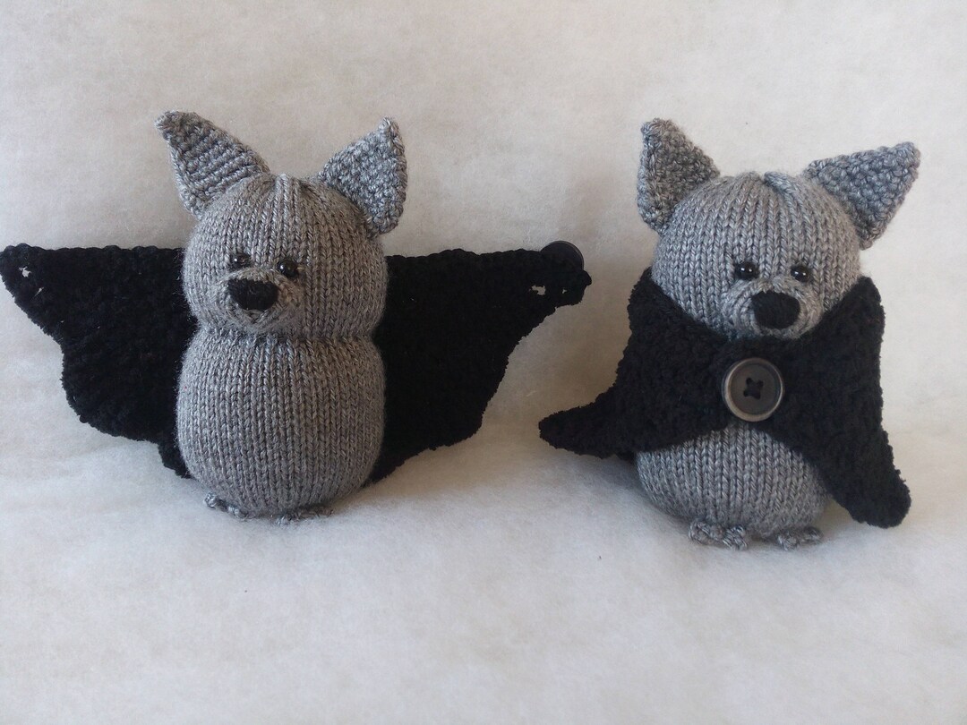 Ready Made 15 Cm Knitted-crocheted Bat Toy - Etsy