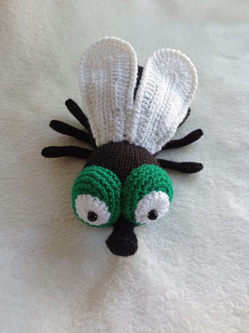 Ready Made Knitted Fly Toy Knitted Stuffed Insect - Etsy