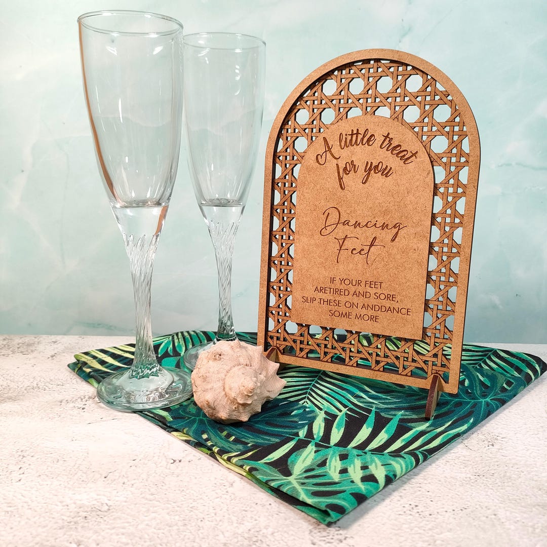 Rattan Arch Table Sign, Custom Engraved Table Signs, Signature Drink ...