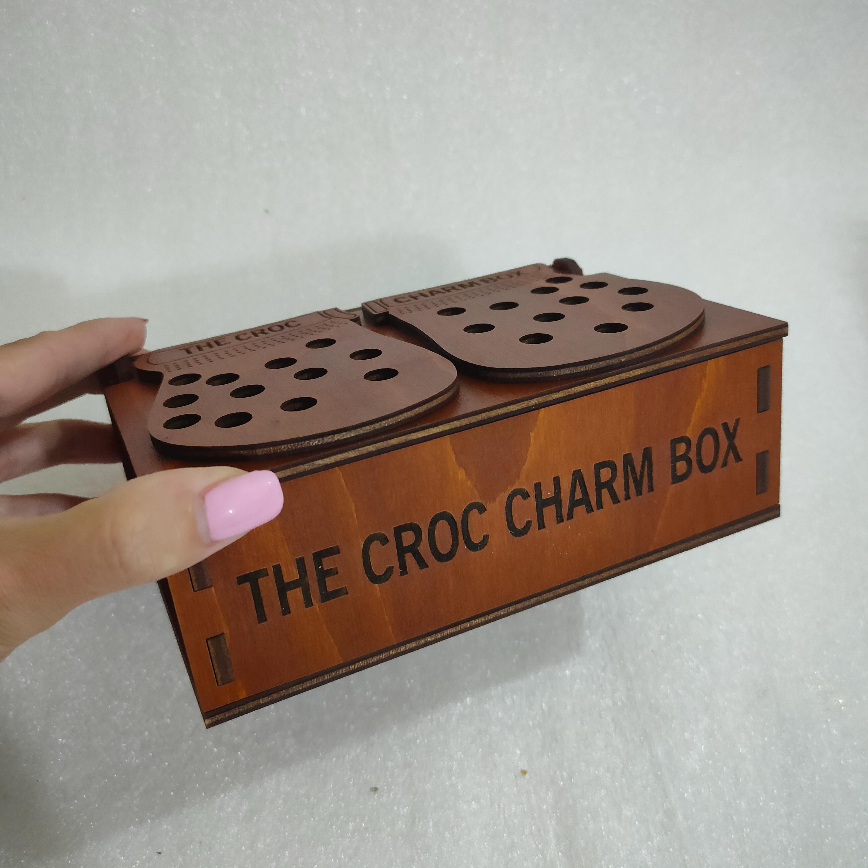 Personalized Jibbitz Charm Box, Handmade Wooden Croc Charms Box With ...