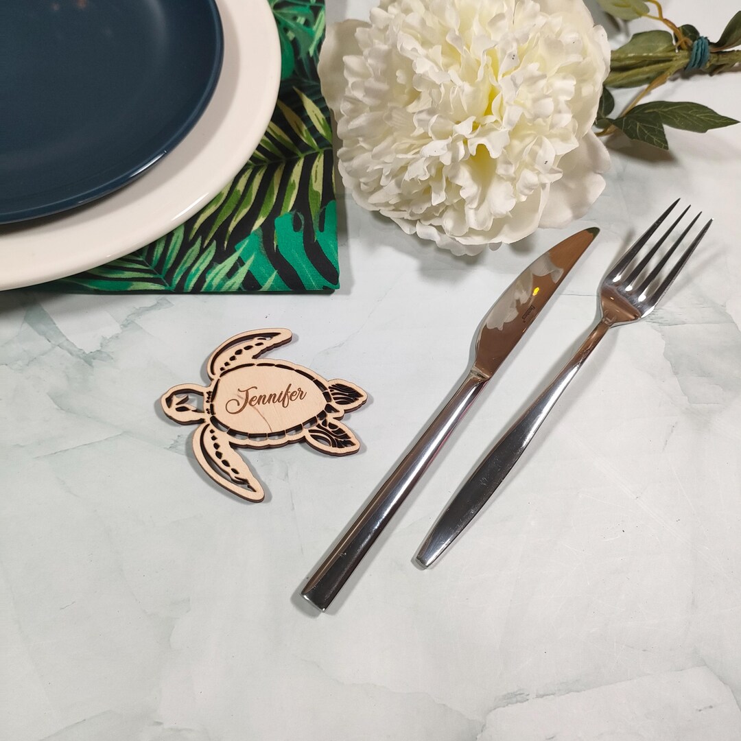 Turtle Place Cards Wedding, Beach Wedding Table Decor, Turtle Party ...