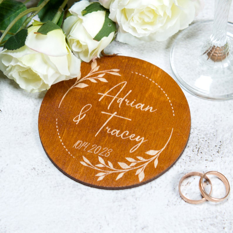 Wedding Favors for Guests, Personalized Coasters for Wedding, Name ...