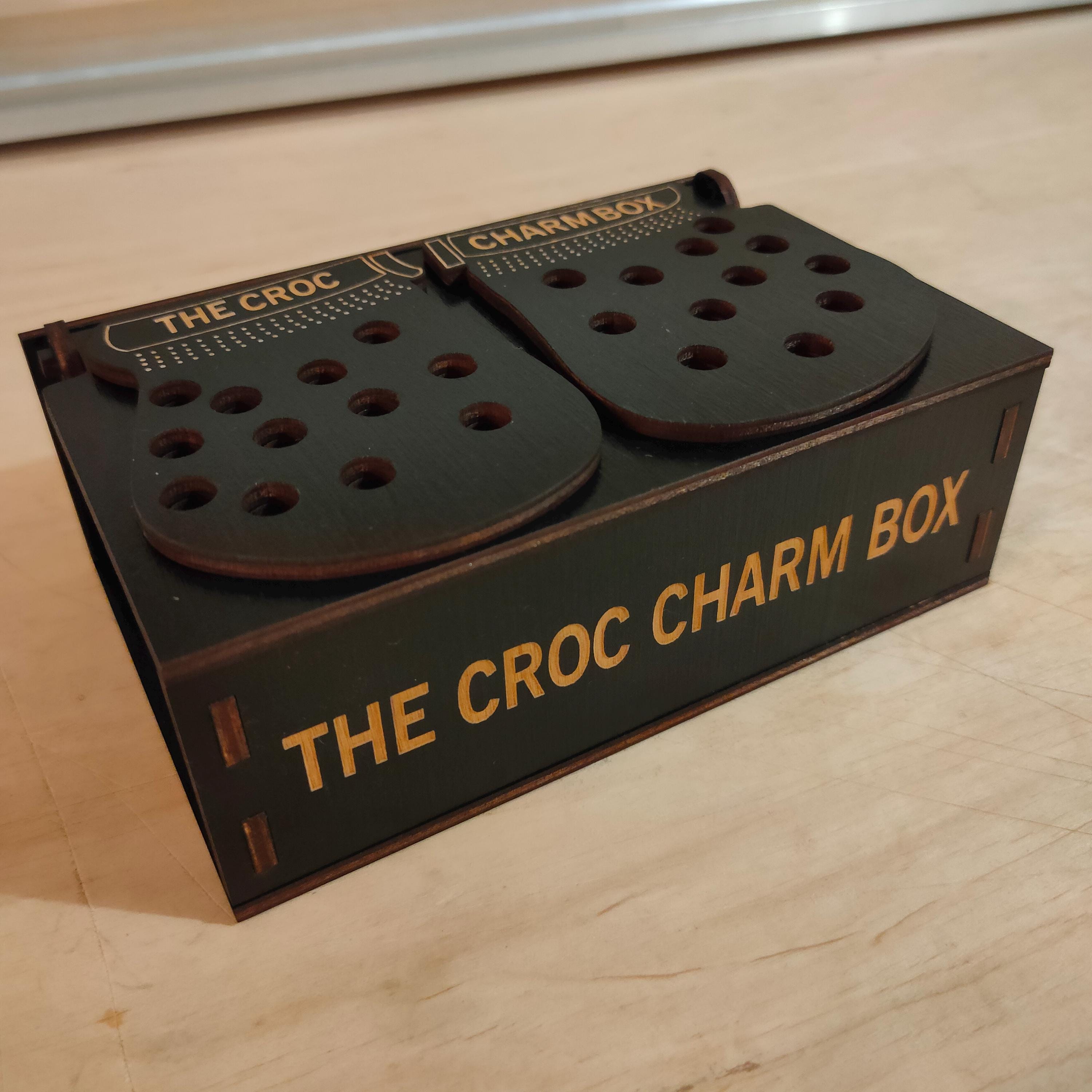 Personalized Jibbitz Charm Box, Handmade Wooden Croc Charms Box With ...