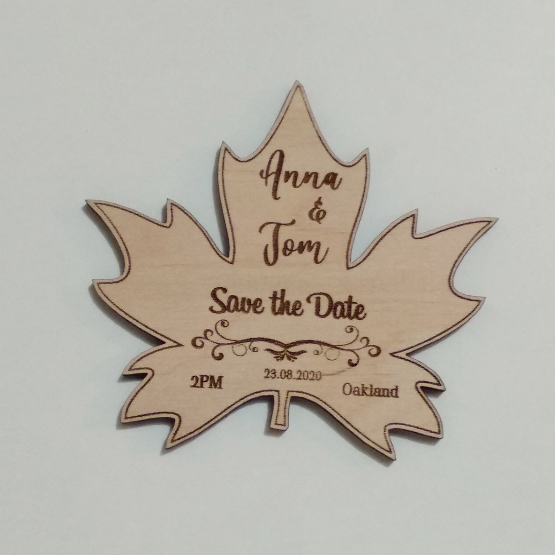 Custom Wooden Save the Date Magnet, Unique Wedding Favors Magnets ...