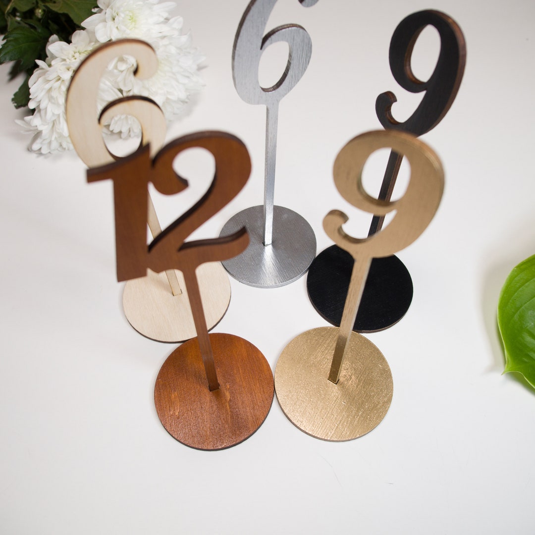 Tall Table Numbers in Gold, Long Silver Table Labels in Bulk, Boho ...