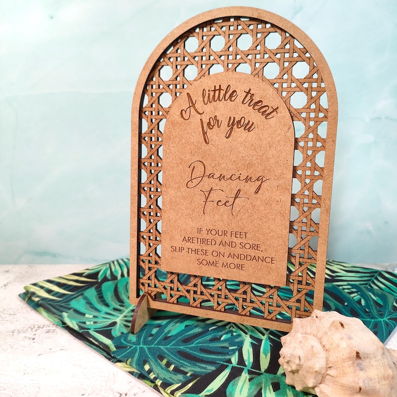 Rattan Arch Table Sign, Custom Engraved Table Signs, Signature Drink ...