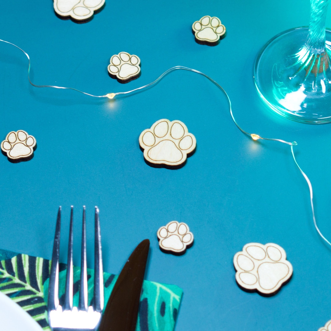 Dog Paw Confetti 50 PCS, Paw Print Shape, Biodegradable Confetti, Dog ...