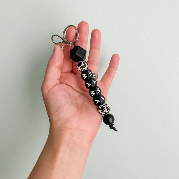 Mama Beaded Keychain - Etsy