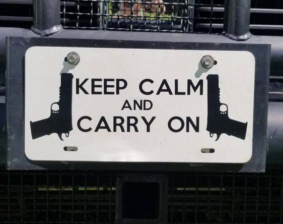 Keep Calm & Carry on Decal / Handgun Decal / Truck Decal / | Etsy