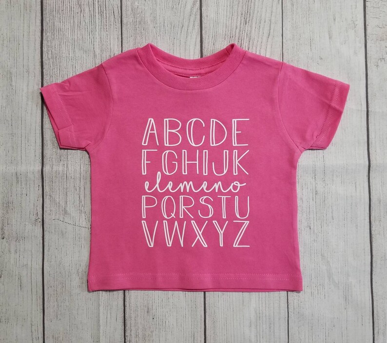 Elemeno Toddler Tee /abc's Tee / Toddler Clothing / Baby - Etsy