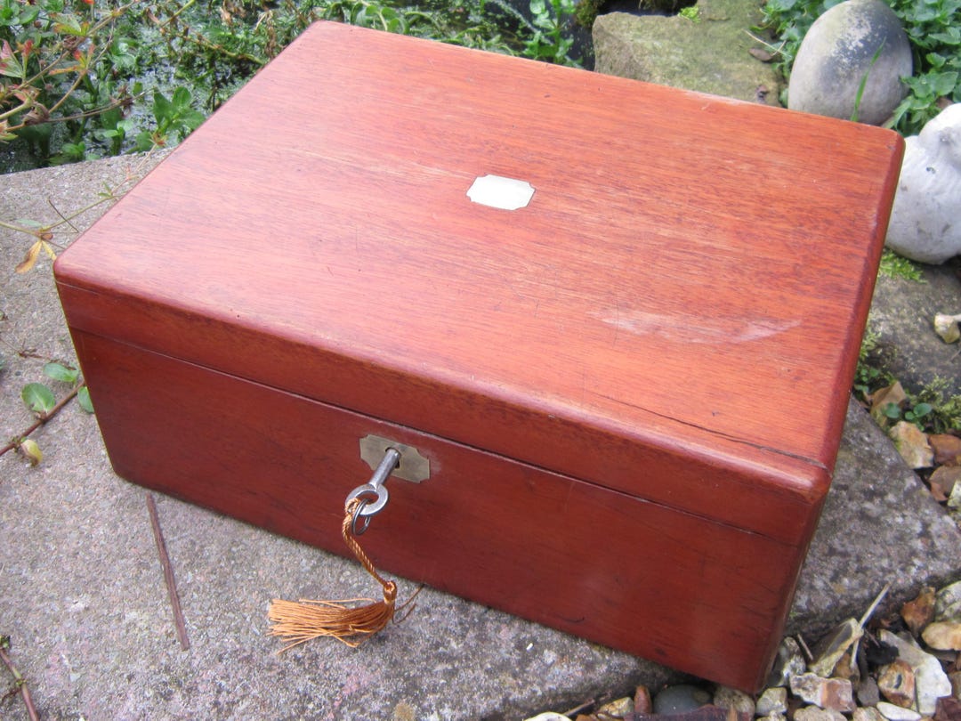 Antique Edwardian Mahogany Box With Brass, for Use or Restoration - Etsy