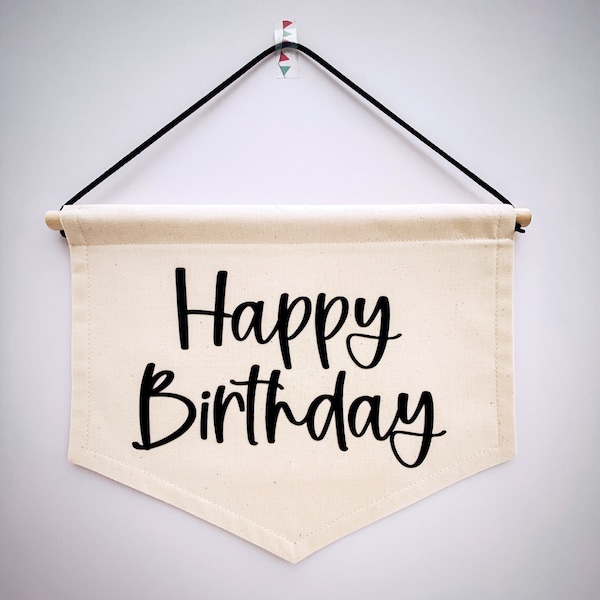 Happy Birthday Hanging Banner - Etsy