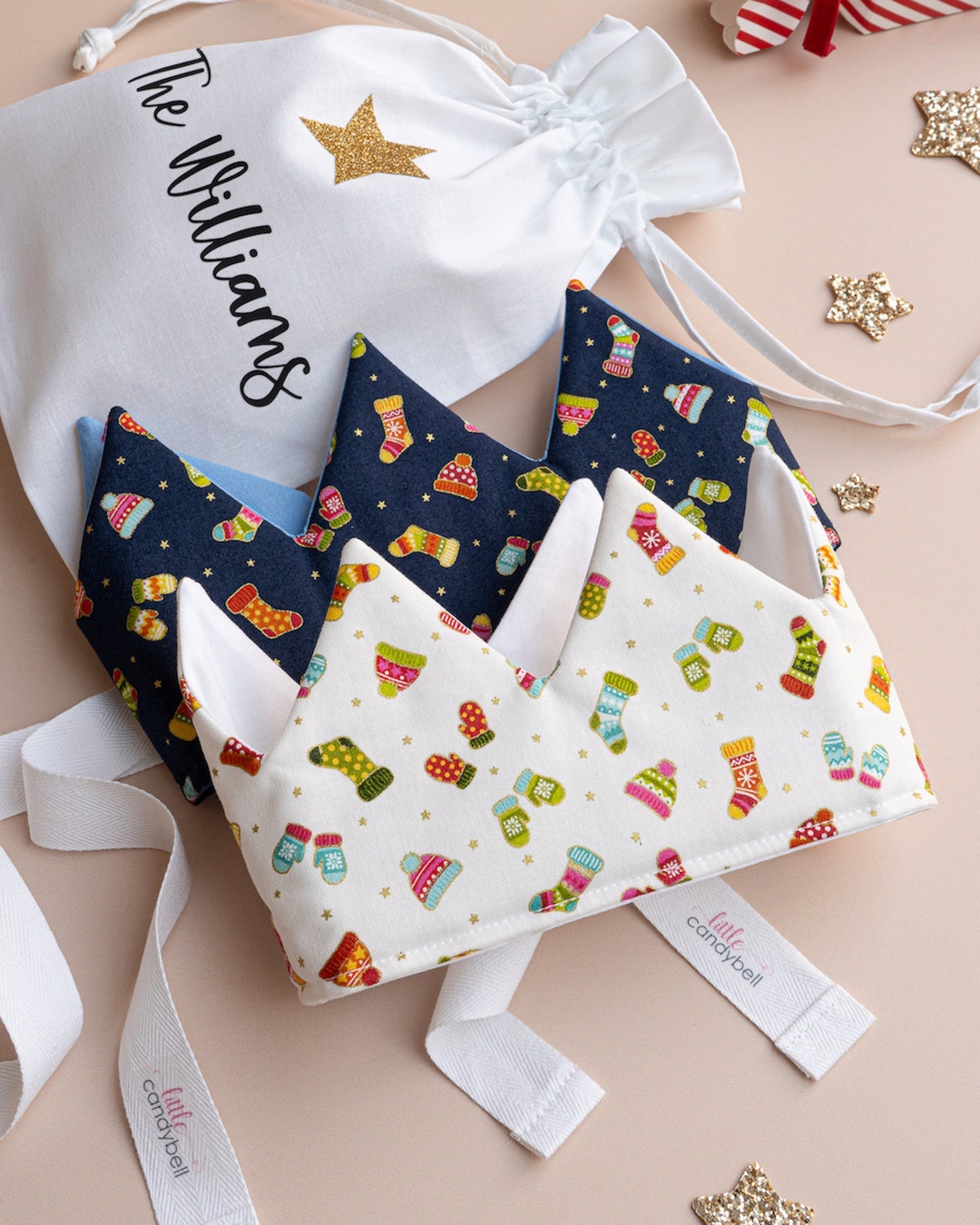 Childrens Cotton Christmas Crowns Reusable Party Crown - Etsy