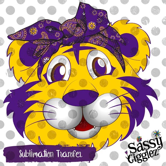 Baby Tiger Bandana LSU Sublimation Transfer Ready to Press | Etsy