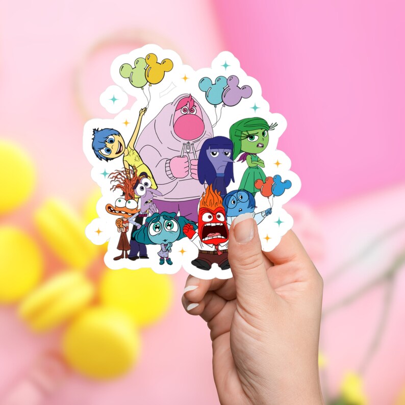 Disney's Inside Out 2 Sticker Inside Out Character's With Disney ...