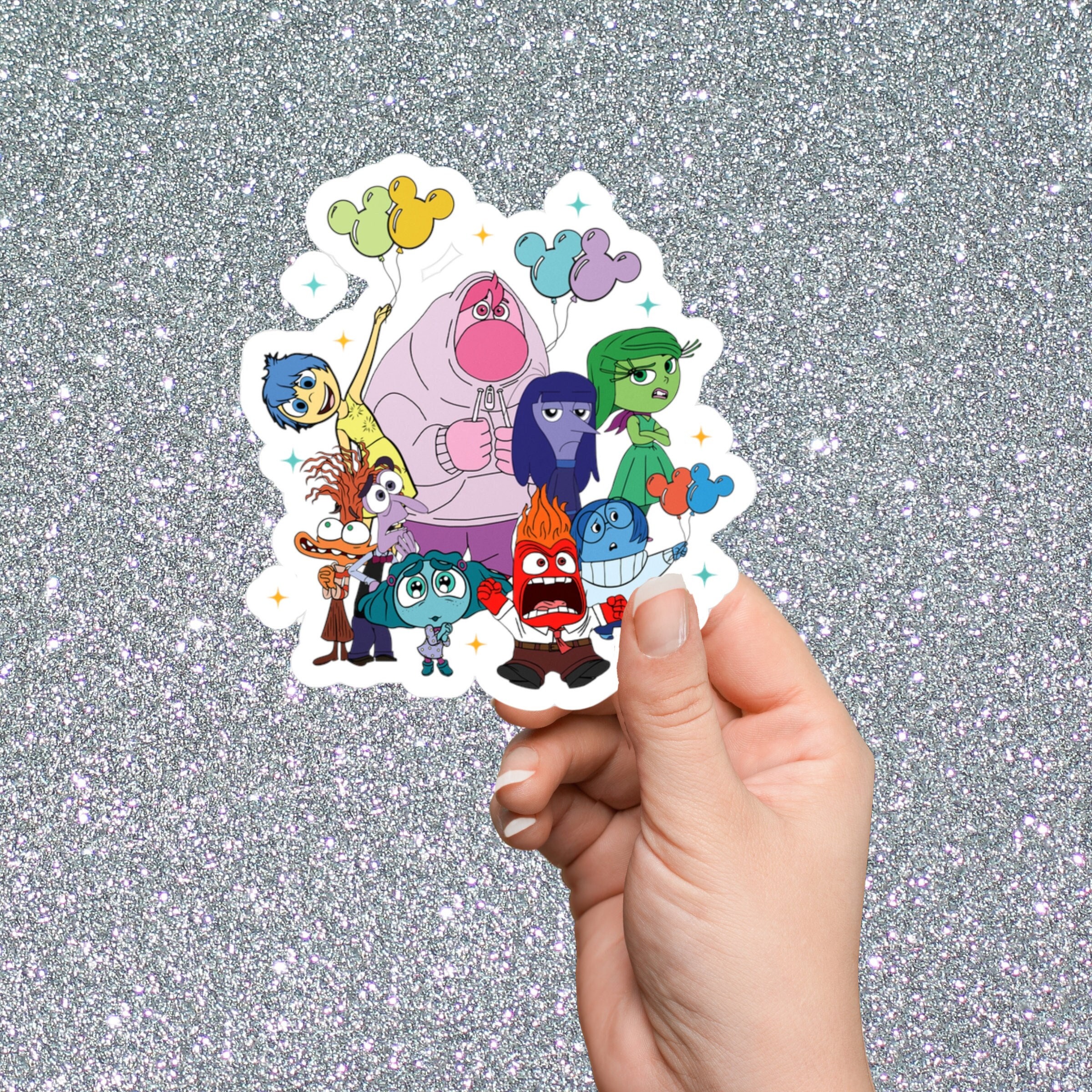 Disney's Inside Out 2 Sticker Inside Out Character's With Disney ...