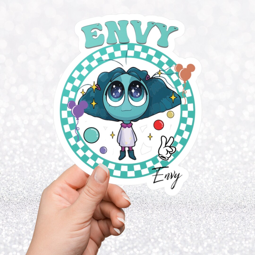 Inside Out 2 Sticker Envy Sticker Disney Stickers Character Stickers Laptop Sticker - Etsy