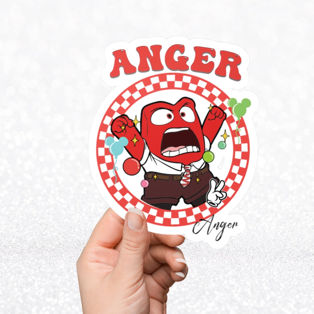 Disney's Inside Out Sticker Anger Sticker Inside Out 2 Sticker Disney ...