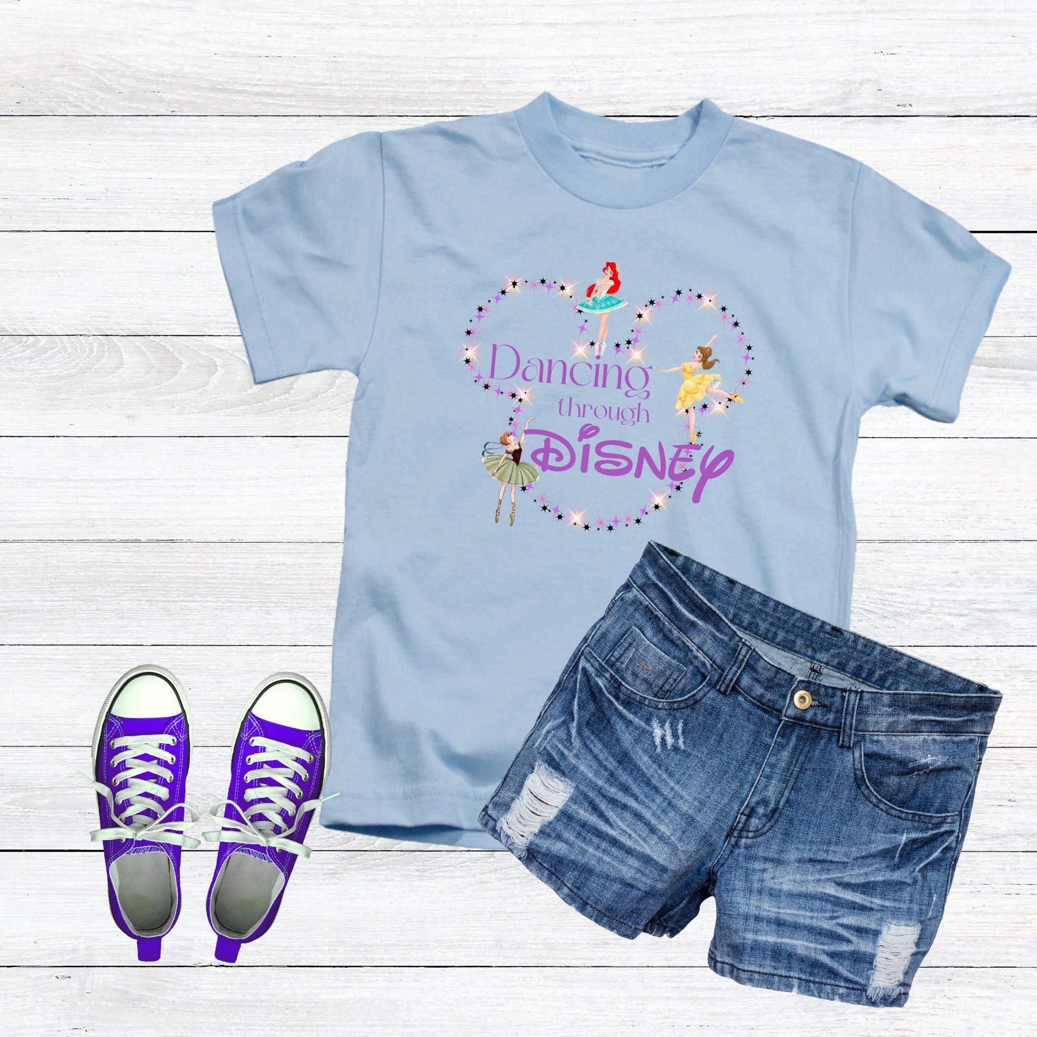 Dancing Through Disney T-shirt, Dance Competition Disney, Princesses ...