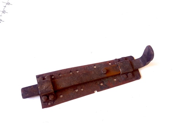 Old gate latch Barn door lock Hand forged Slide bolt lock | Etsy