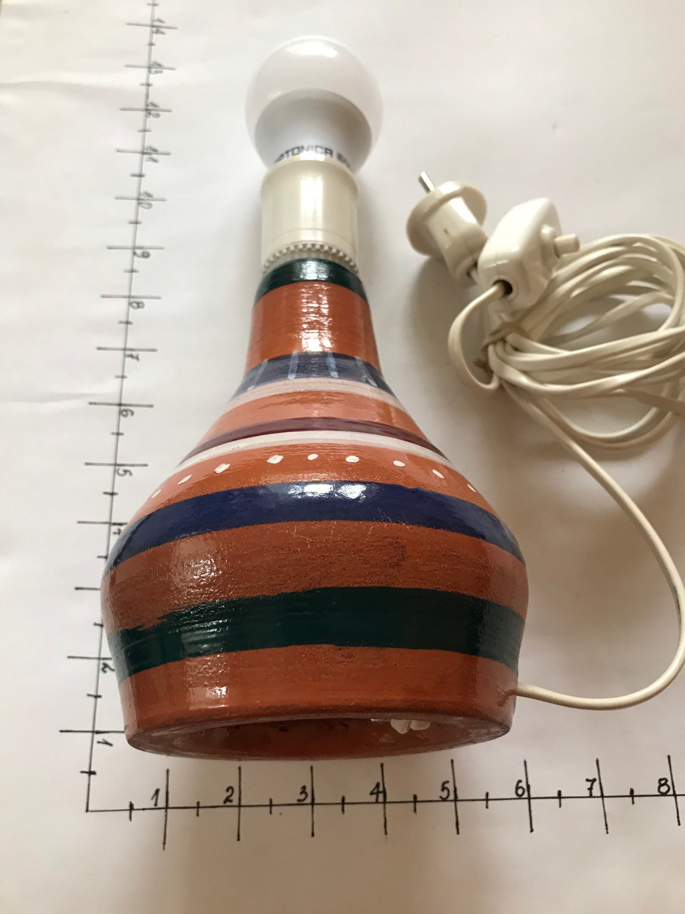 Ceramic Lamp Vintage Clay Lamppottery Light Lamp Handmade - Etsy