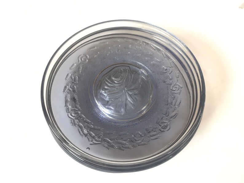 Set of 5vintage Blue Depression Glass Dessert Plates 5 - Etsy