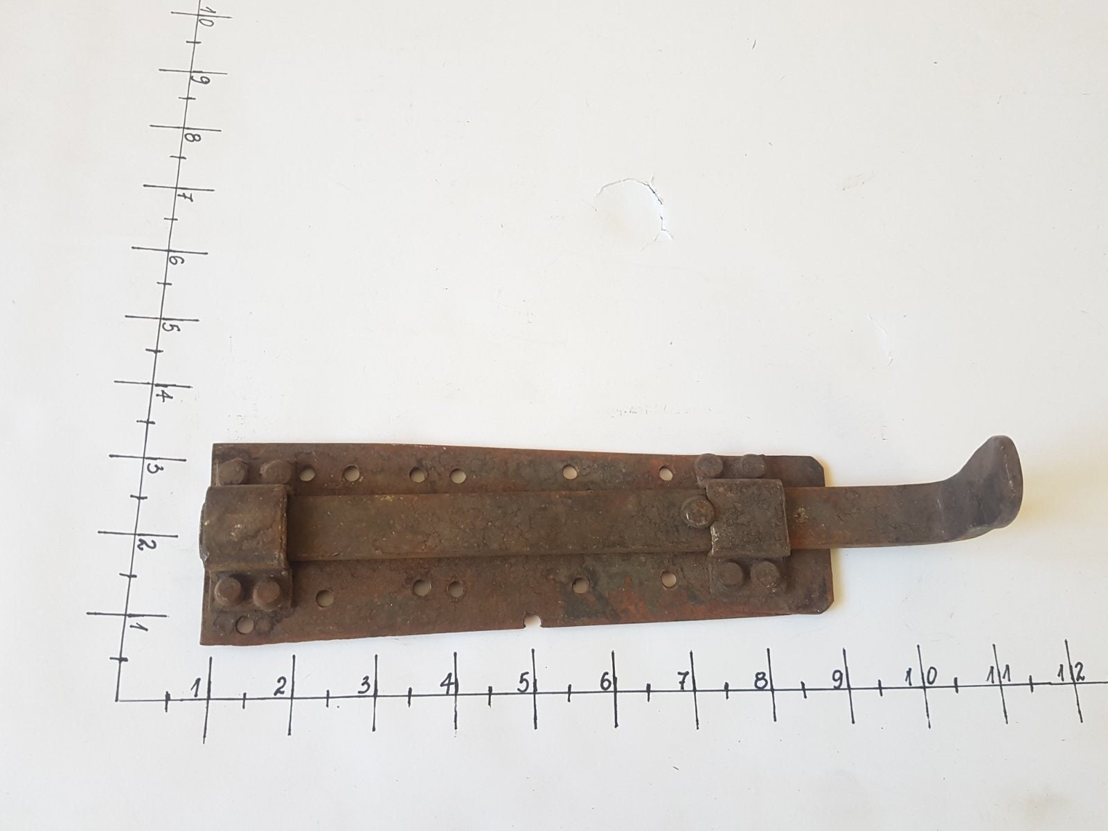 Old Gate Latch Barn ,door Lock Hand, Forged Slide Bolt ,lock Rusty ...