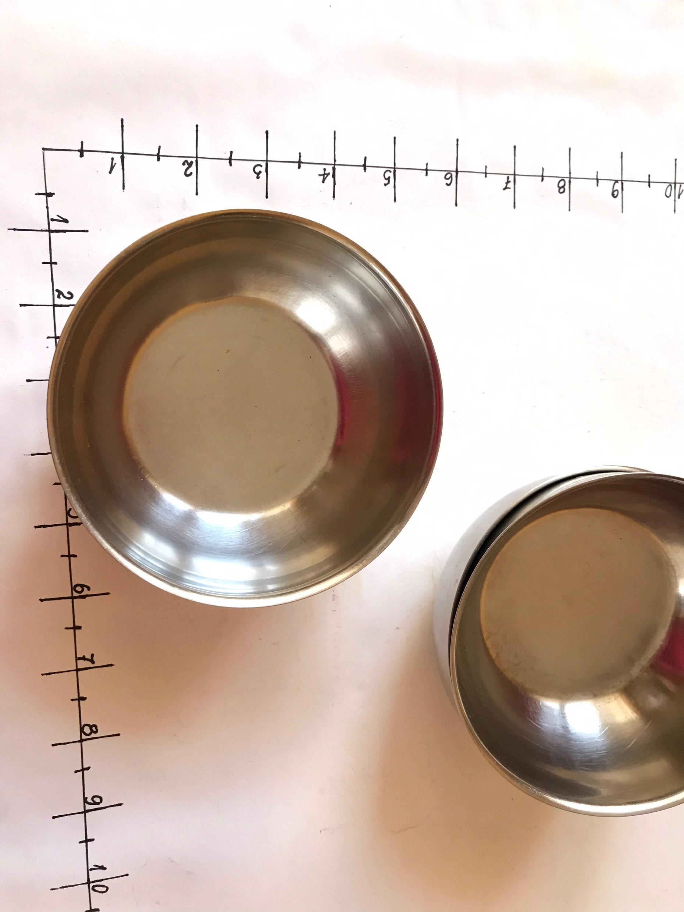 Set of 3 Vintage Small Metal Plates Silver Plates Stainless - Etsy