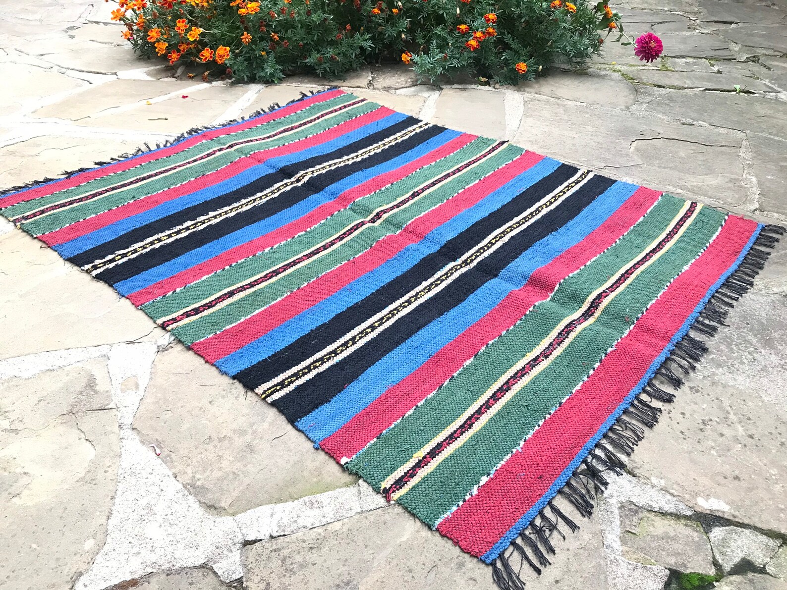 Rag Carpet Recycled Carpet Rug Recycled Rugbathroom Rug - Etsy