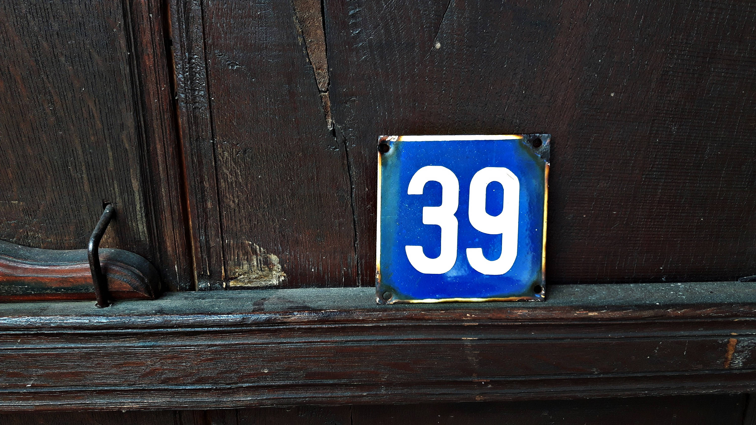 Vintage Enamel Sign Number 39 | Etsy