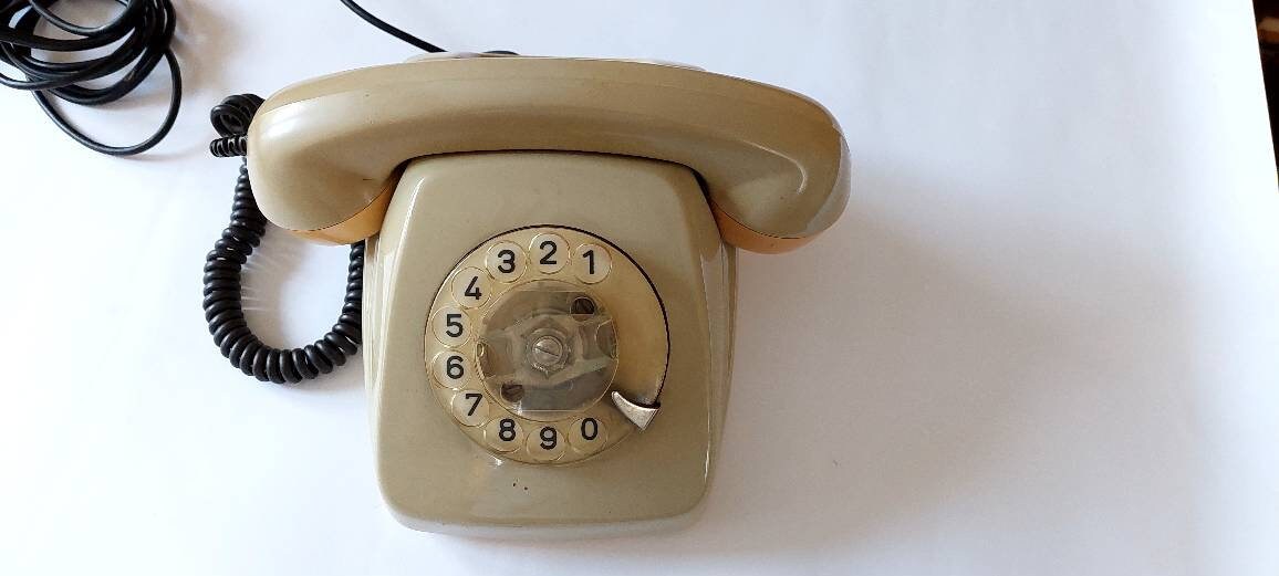 Vintage Rotary Telephone Gray Rotary Phone - Etsy