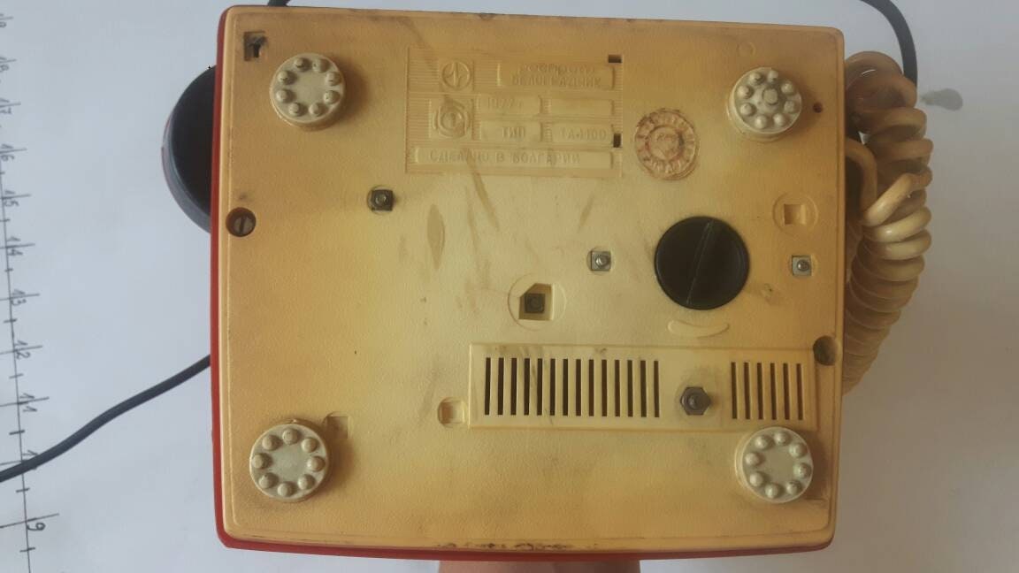 Vintage Rotary Telephone Red Rotary Phone - Etsy