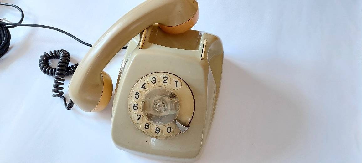 Vintage Rotary Telephone Gray Rotary Phone - Etsy
