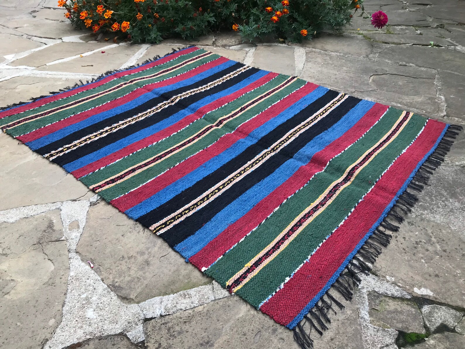 Rag Carpet Recycled Carpet Rug Recycled Rugbathroom Rug - Etsy