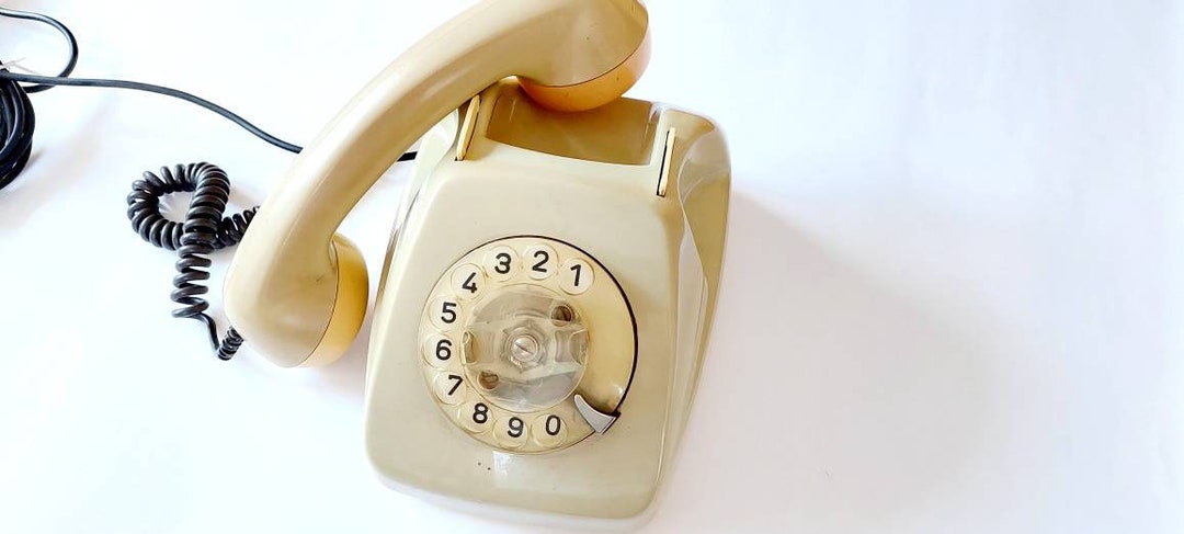 Vintage Rotary Telephone Gray Rotary Phone - Etsy