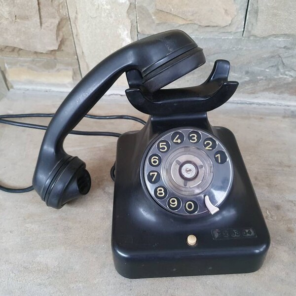 Black Bakelite Phone - Etsy