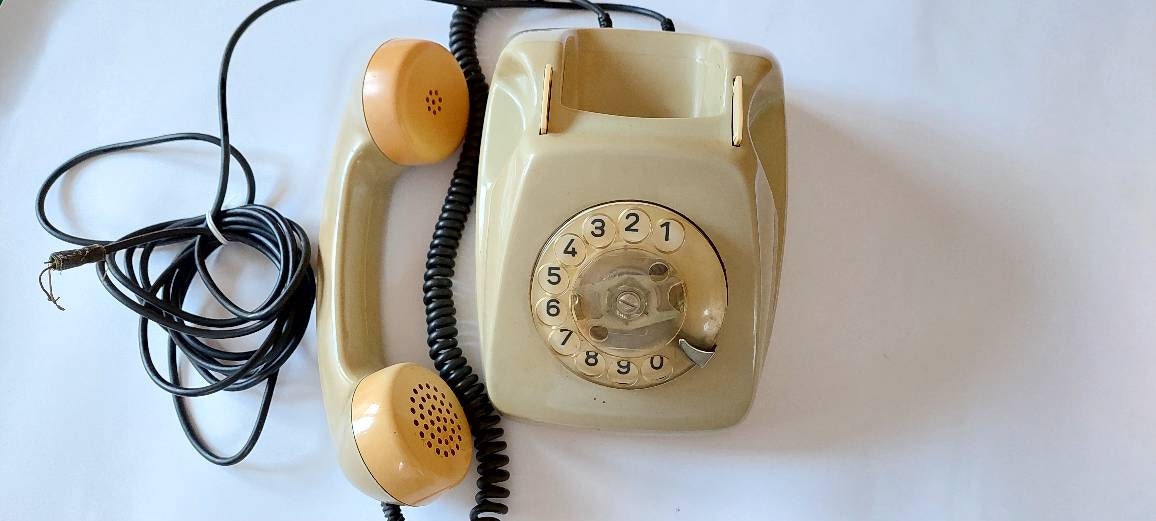 Vintage Rotary Telephone Gray Rotary Phone | Etsy