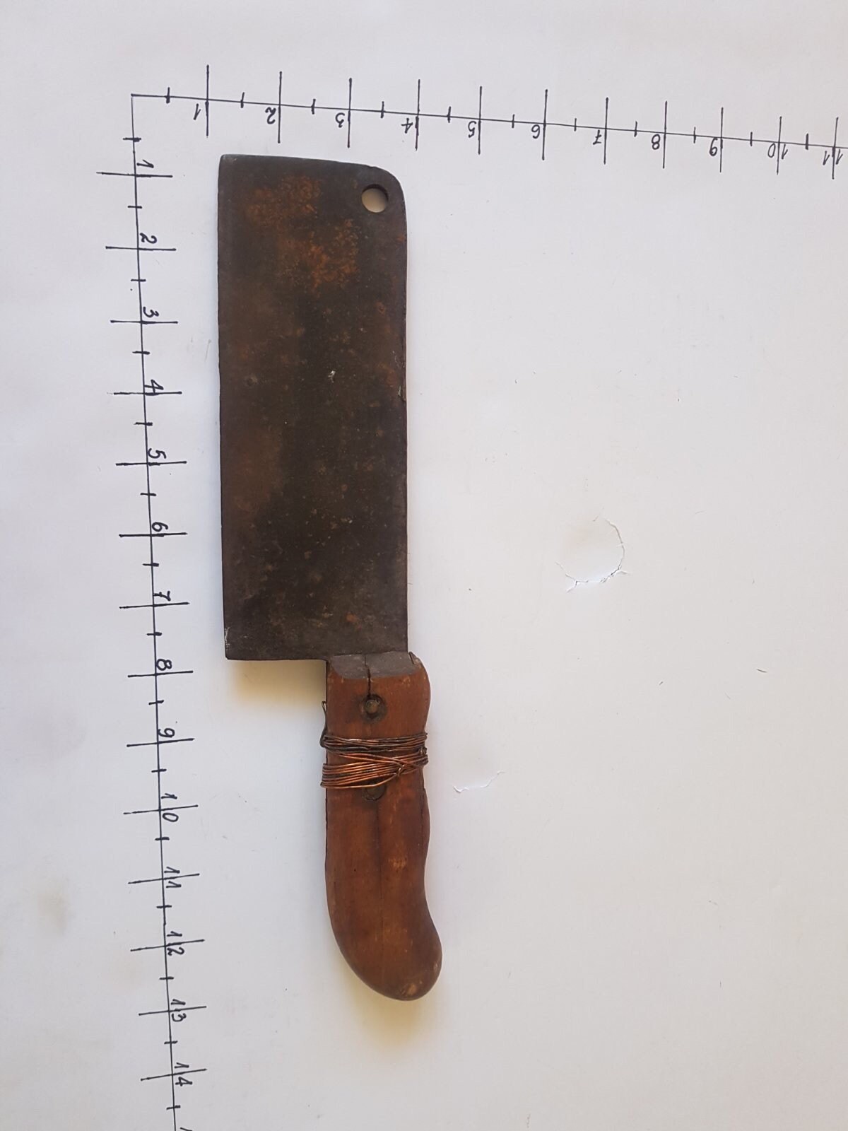 Vintage Heavy Cleaver,primitive Meat Chopper,hand Forged Steel,solid ...